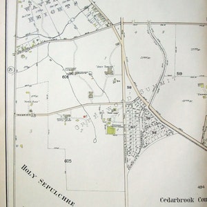 Large Original 1927 Map of Part of Glenside & Wyncote, Cheltenham ...