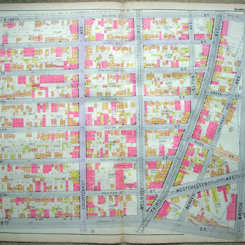 Map Del Bronx Antiguo - Etsy Canada