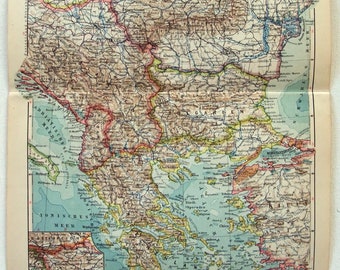 1922 Map of Turkey - Etsy