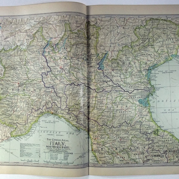 Map of Northern Italy - Etsy