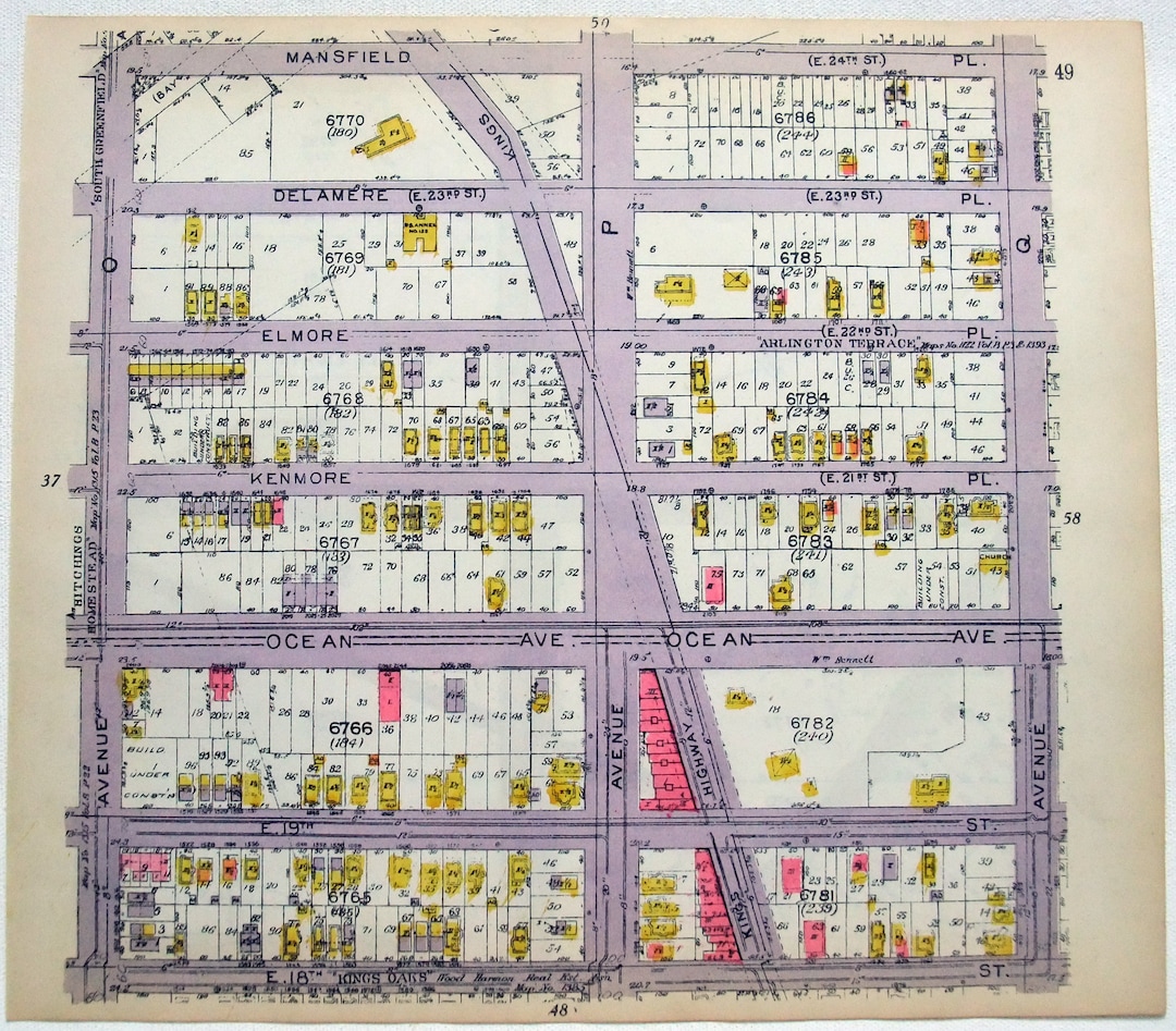 Part of Midwood Madison & Homecrest Brooklyn - E18th to Nostrand From ...