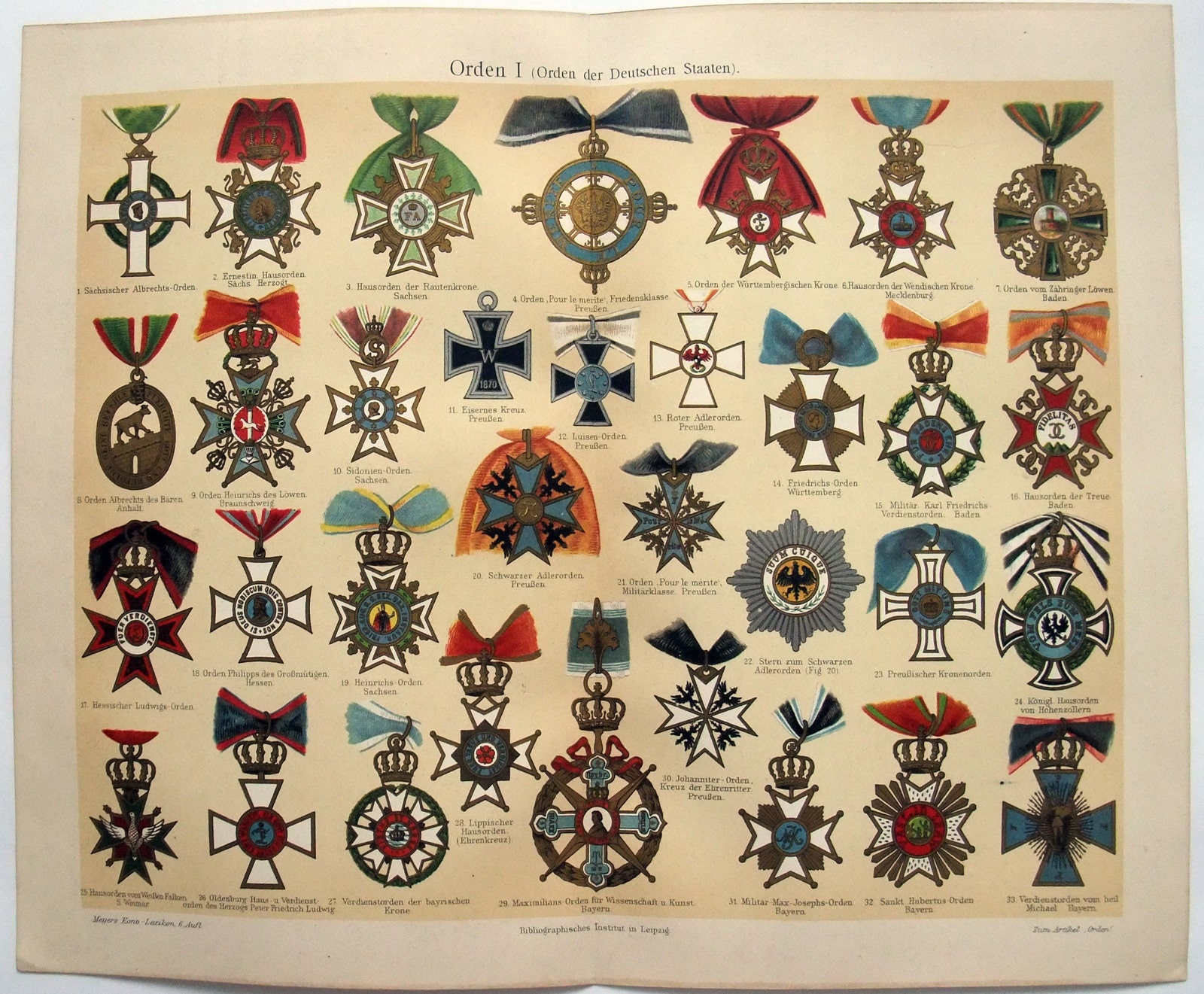 Orders & Decorations Set of 3 Original Chromo-lithographs by | Etsy