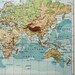 Oro-hydrographic Map of the World - Original 1905 by Meyers. German ...