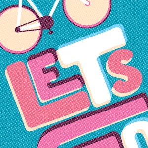 Lets Go Ride BLUE A3 Digital Print Limited Edition of 50 - Etsy