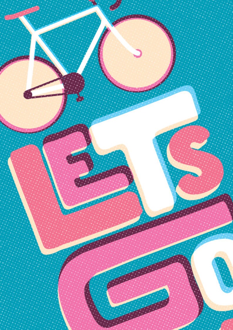 Lets Go Ride BLUE A3 Digital Print Limited Edition of 50 - Etsy