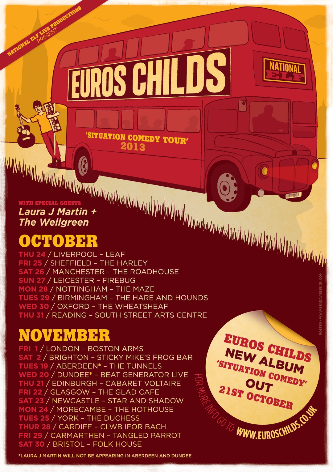 Euros Childs Official Tour Poster - Etsy