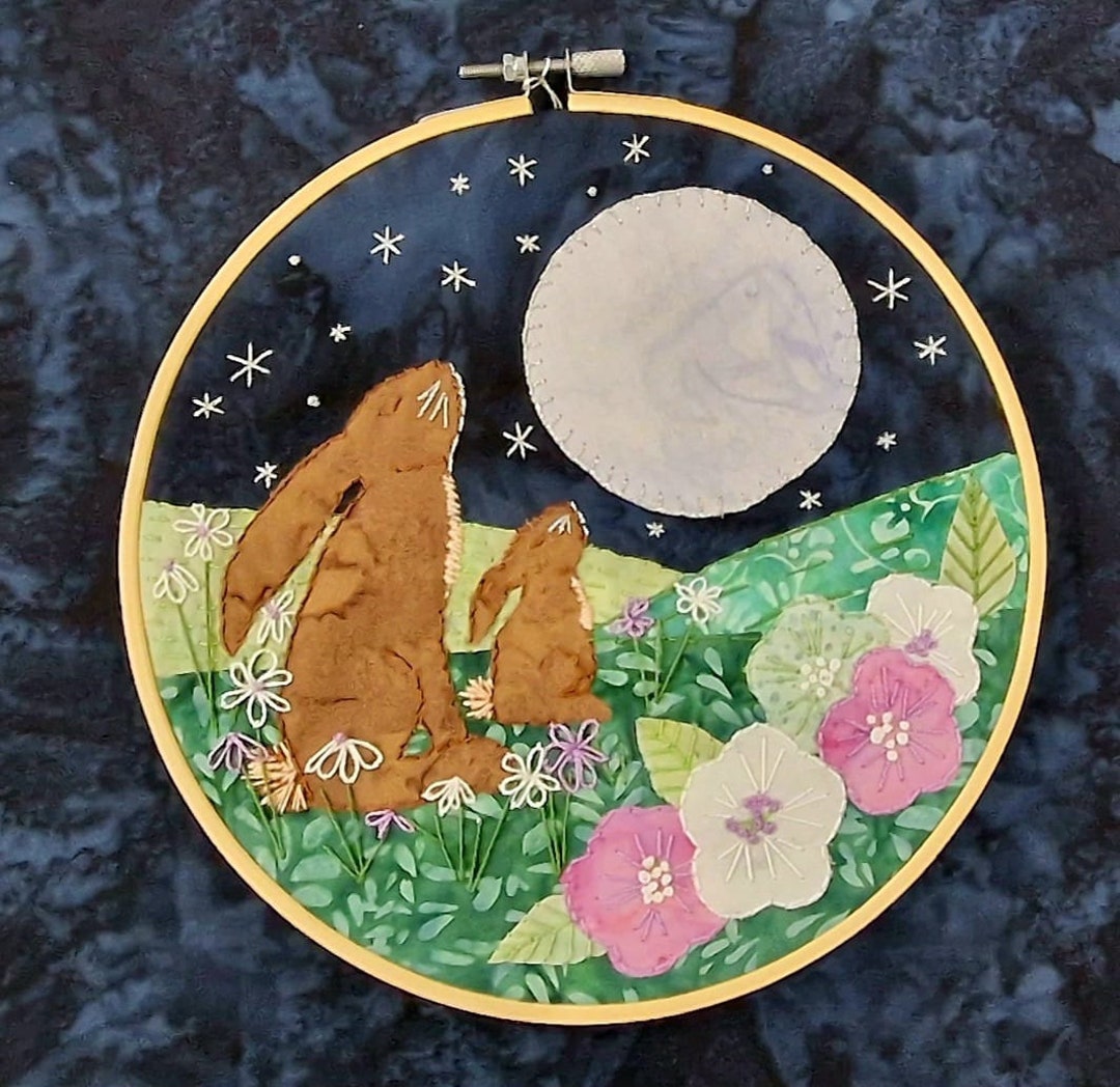 To the Moon - Slow Stitch Kit - Etsy