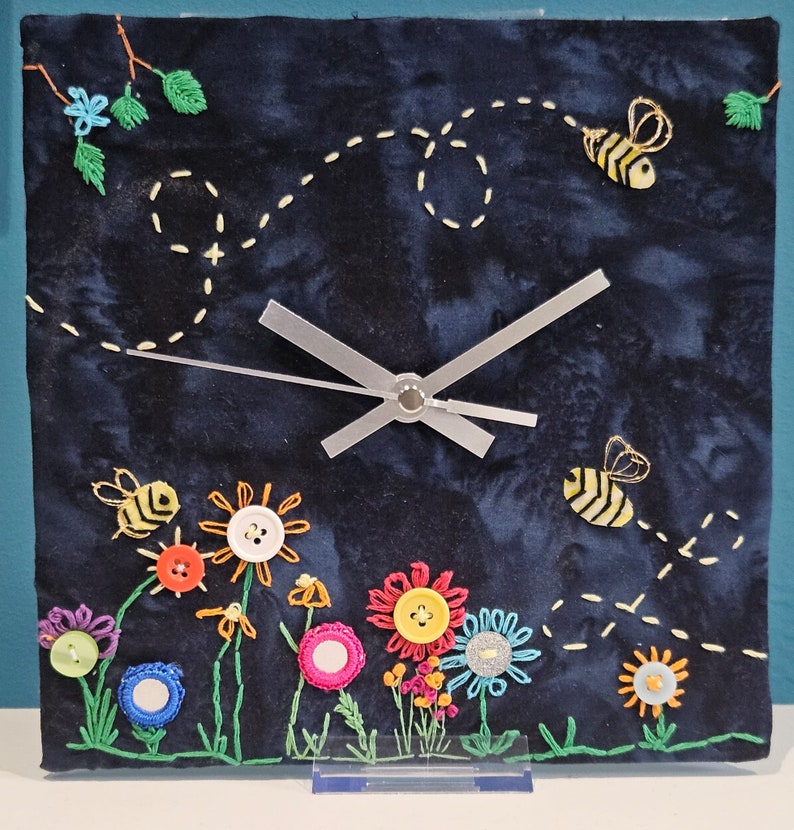 NEW DESIGN - Busy Bees - Slow Stitch Clock Kit - Etsy UK
