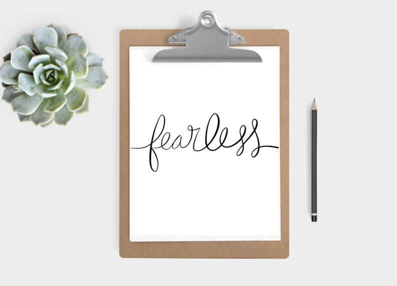 DIGITAL DOWNLOAD - "fearless" Print (5x7 & 8x10) - Etsy
