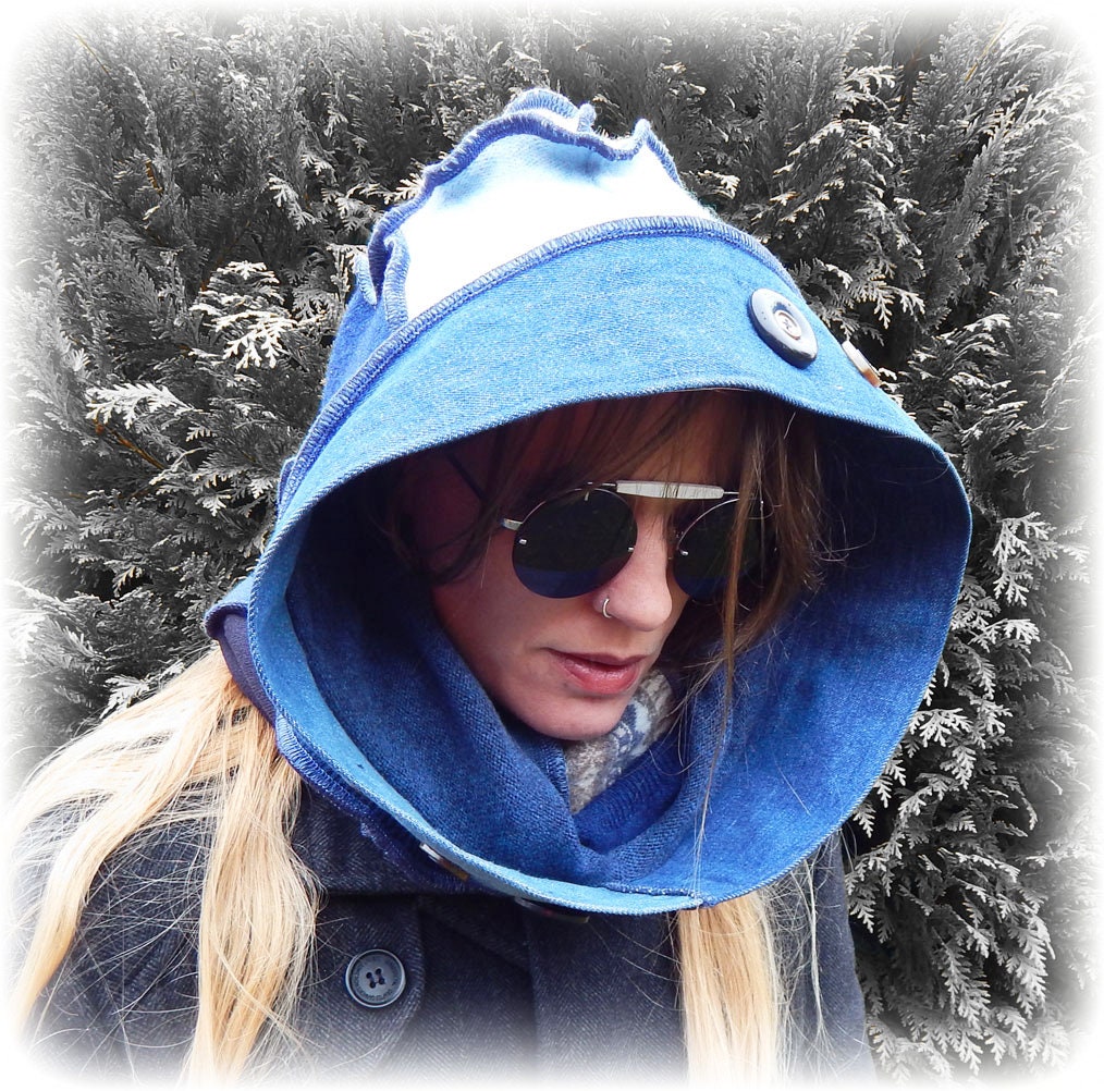 Snood Hood Tutorial PDF Instant Download Upcycled Recycled | Etsy