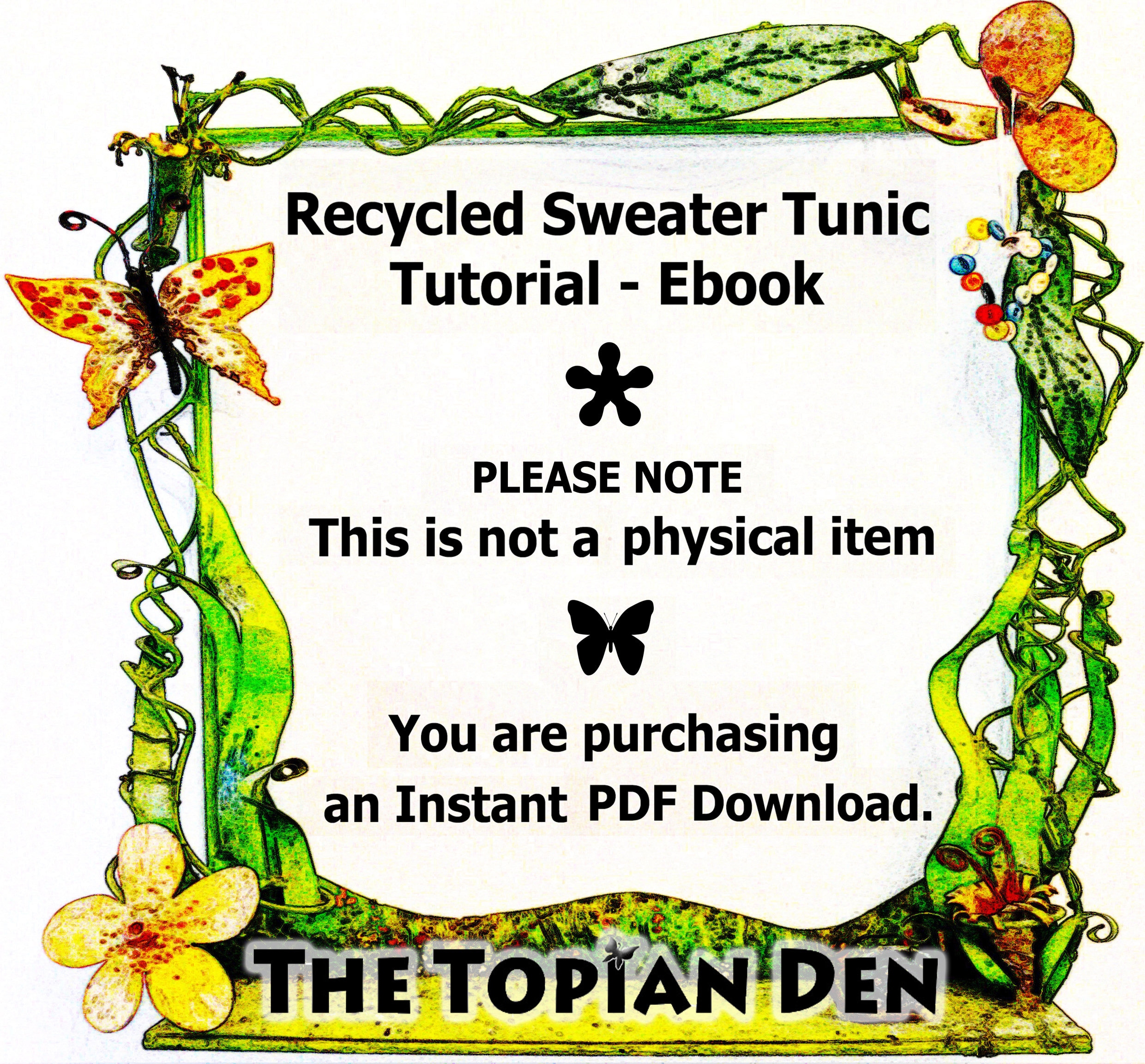 Tutorial Sweater Tunic PDF Instant Download Pattern Guide | Etsy