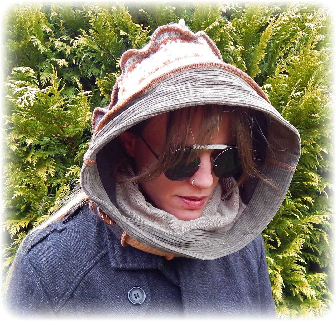 Snood Hood Tutorial PDF Instant Download Upcycled Recycled | Etsy