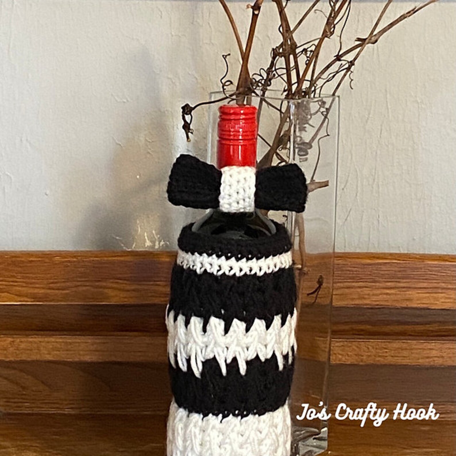 Tuxedo Wine Cozy Crochet Pattern - Crochet Pattern Only - Digital ...