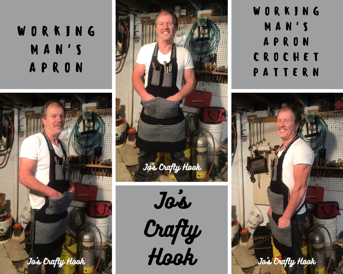 Working Mans Apron Crochet Pattern-crochet Pattern-mans Apron Crochet ...