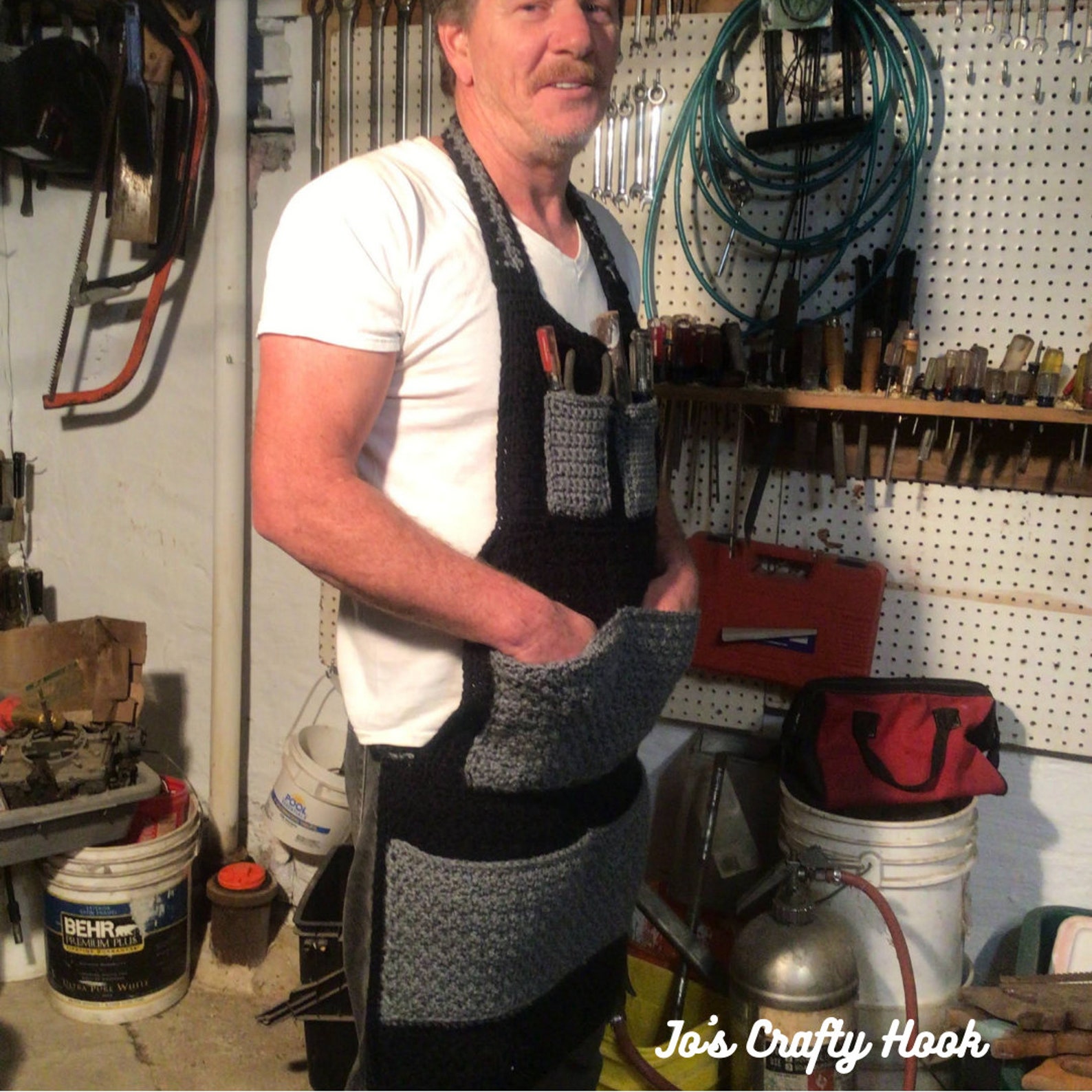 Working Mans Apron Crochet Pattern-crochet Pattern-mans Apron Crochet ...