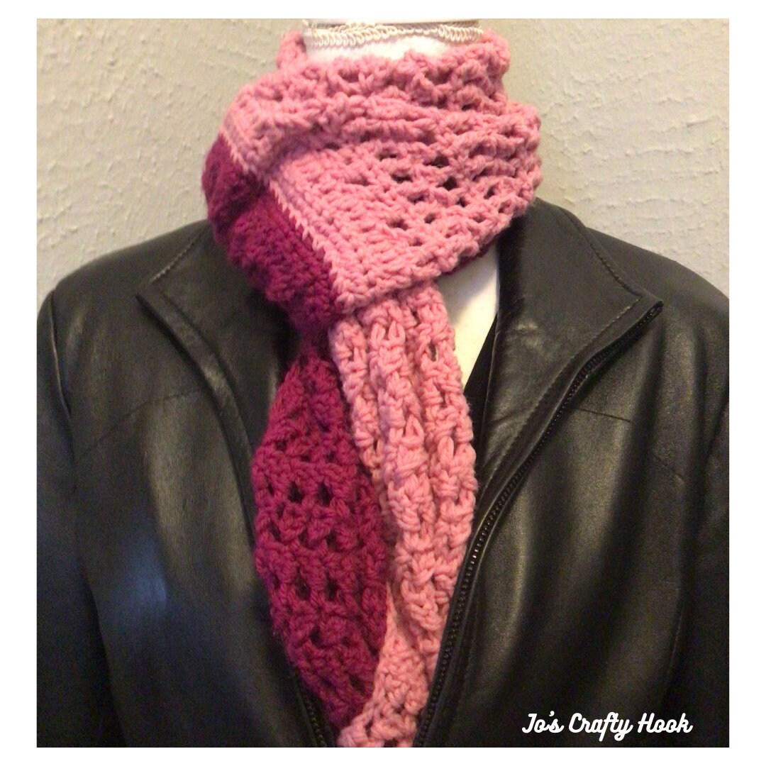Two Faced Scarf Crochet Pattern-crochet Pattern for Scarf-crochet ...