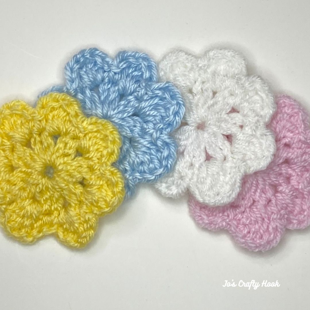 Simple Crochet Flower Crochet Pattern-simple Crochet Flower-crochet ...
