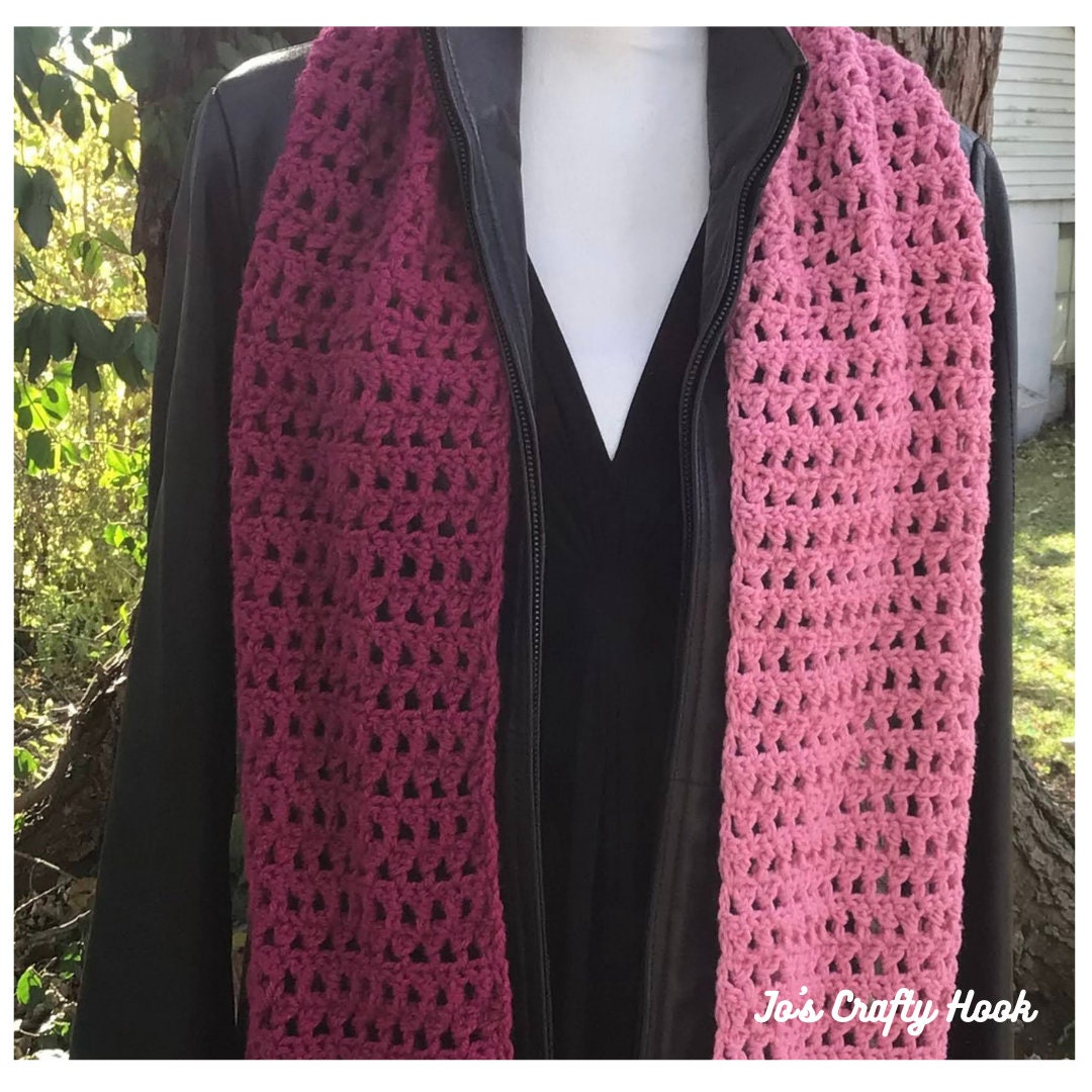 Two Faced Scarf Crochet Pattern-crochet Pattern for Scarf-crochet ...