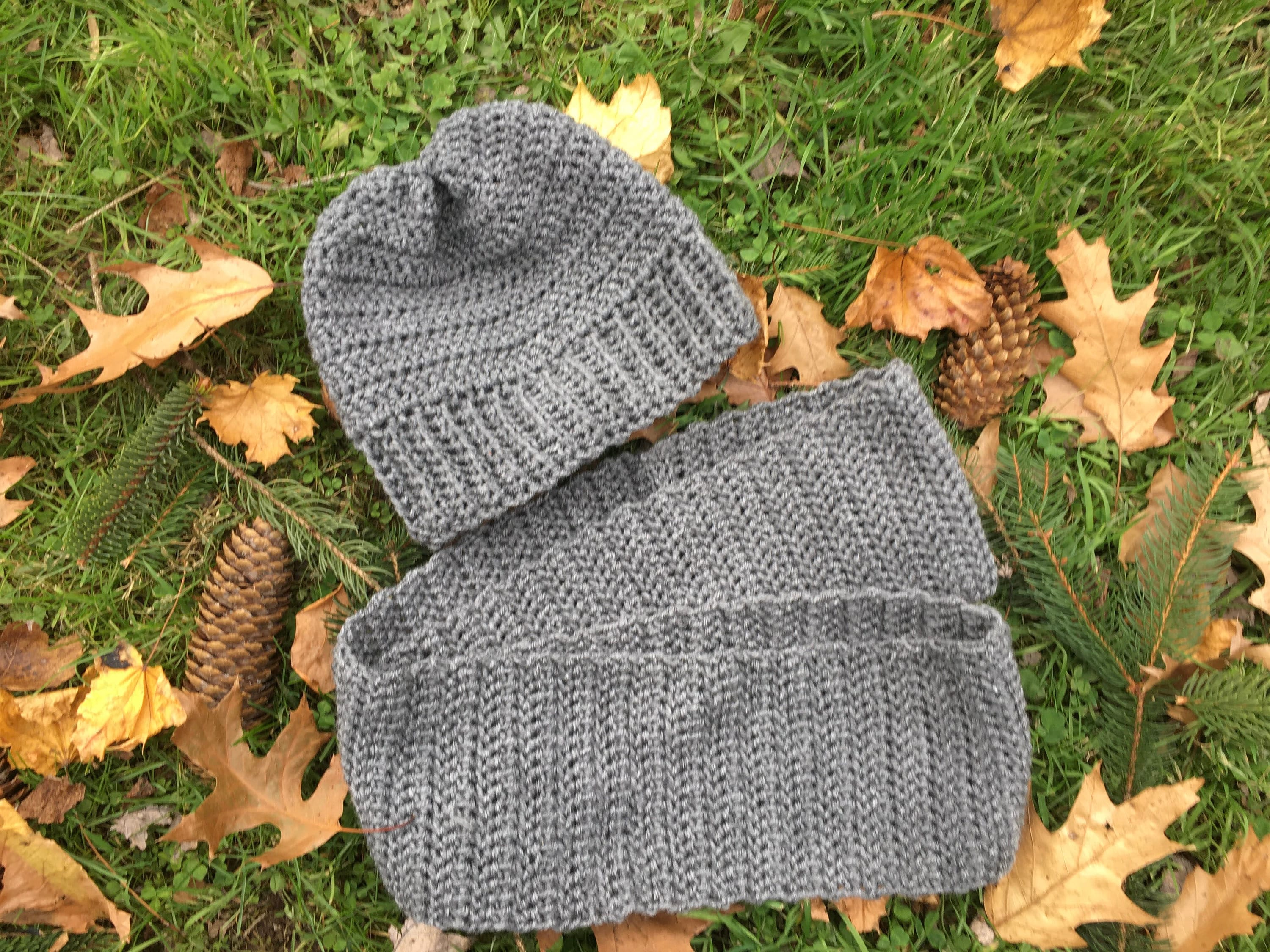 Herringbone Hat and Cowl Crochet Pattern-unisex Hat and Cowl Crochet ...