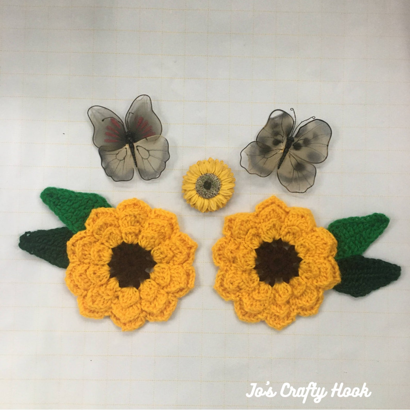 Sunflower Applique Crochet Pattern-crochet Pattern for Sunflower ...