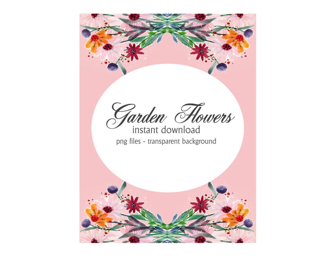Floral Border Watercolor Hand Painted Flower Borders - Etsy
