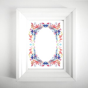 Digital Frames and Borders, Painted Floral Border, Watercolor, Digital ...