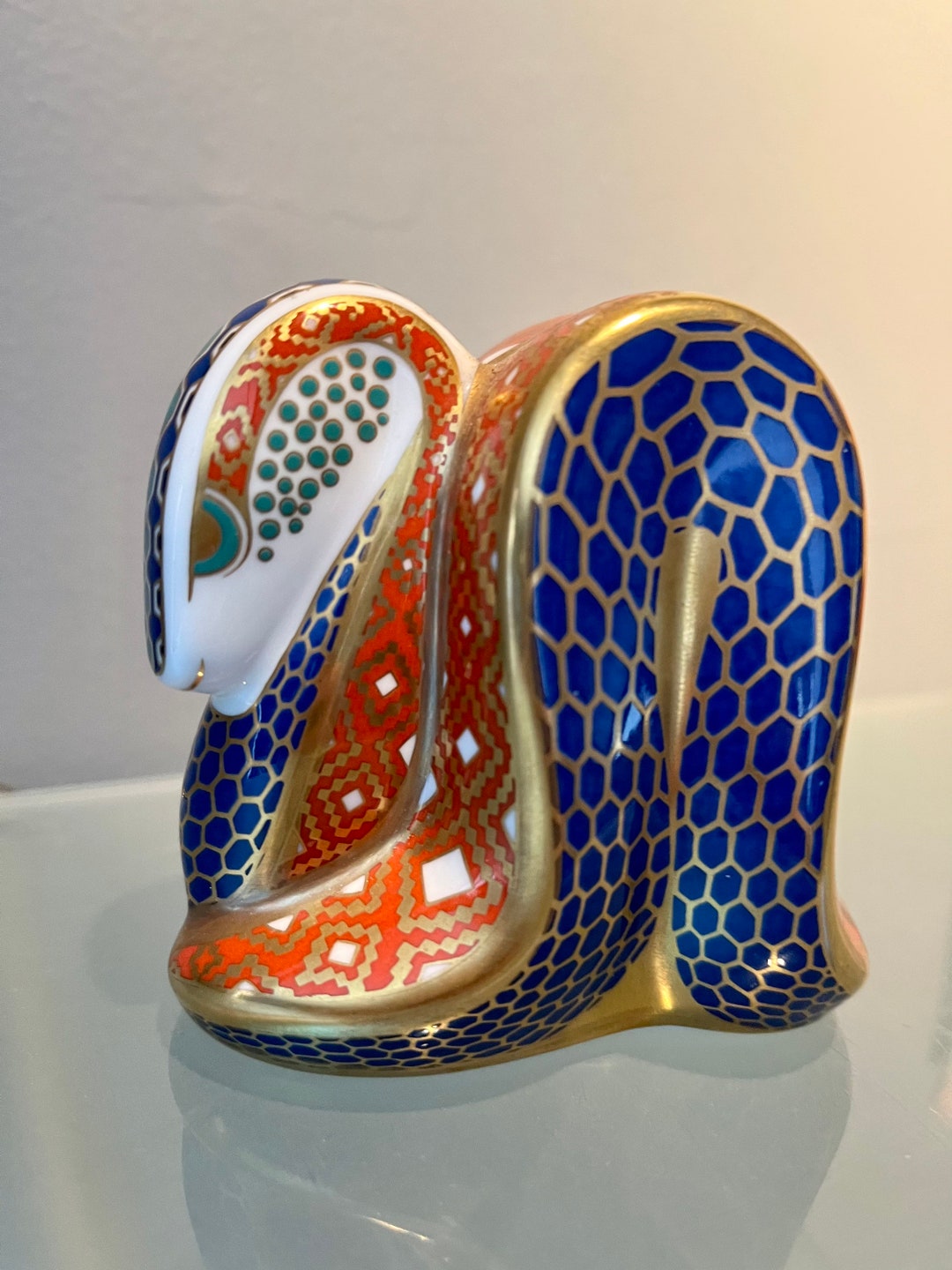 Beautiful Vintage Royal Derby Imari Snake, Made in England, Excellent ...