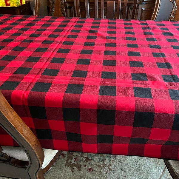 Buffalo Plaid Tablecloth - Etsy