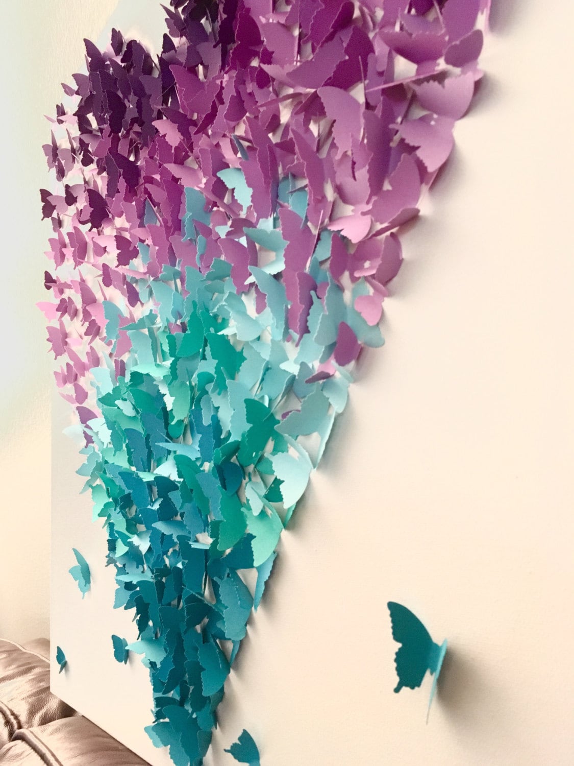 Lavender and Turquoise Ombre Butterfly Heart Mix Butterflies | Etsy