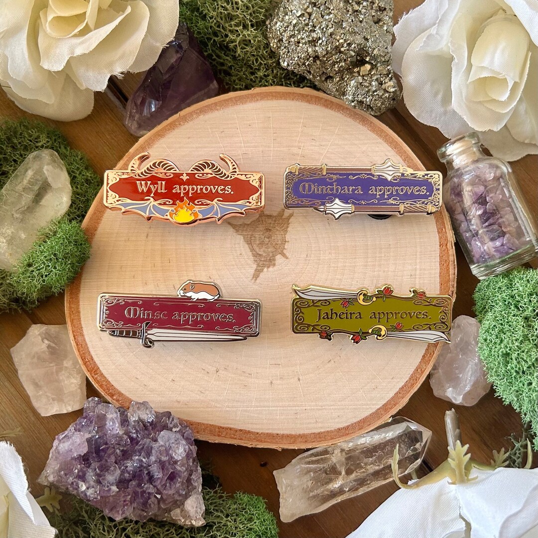 BG3 Companion Approval Badge Hard Enamel Pins Wyll, Minthara, Minsc ...