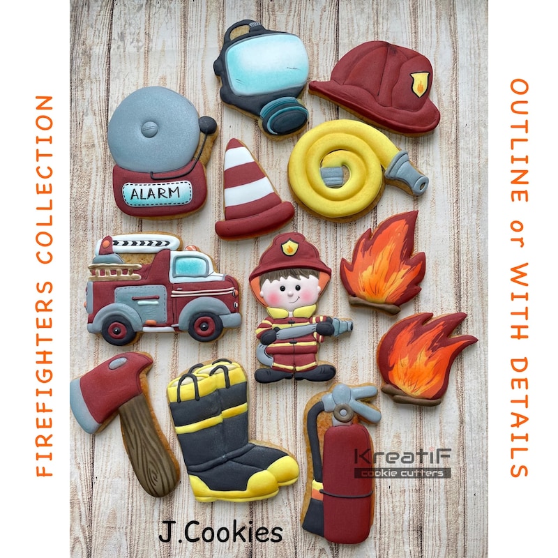 Fireman Cookies - Etsy