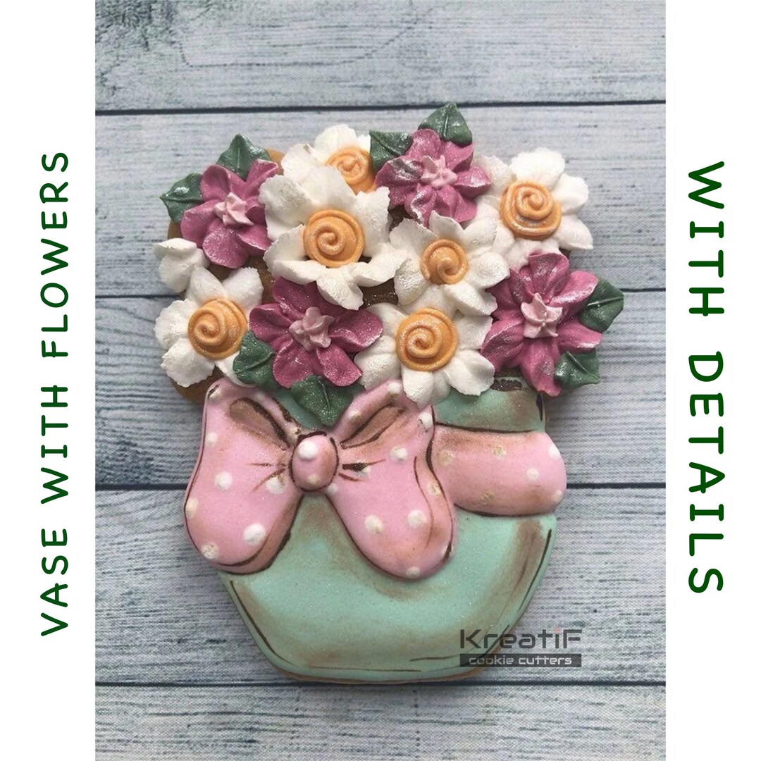 Vase With Flowers, Cookie Cutter #2 - Etsy