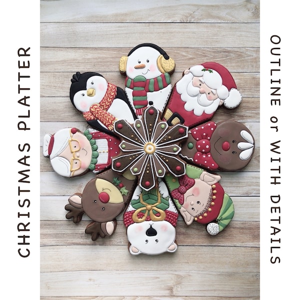 Christmas Cookie Cutter Platter - Etsy