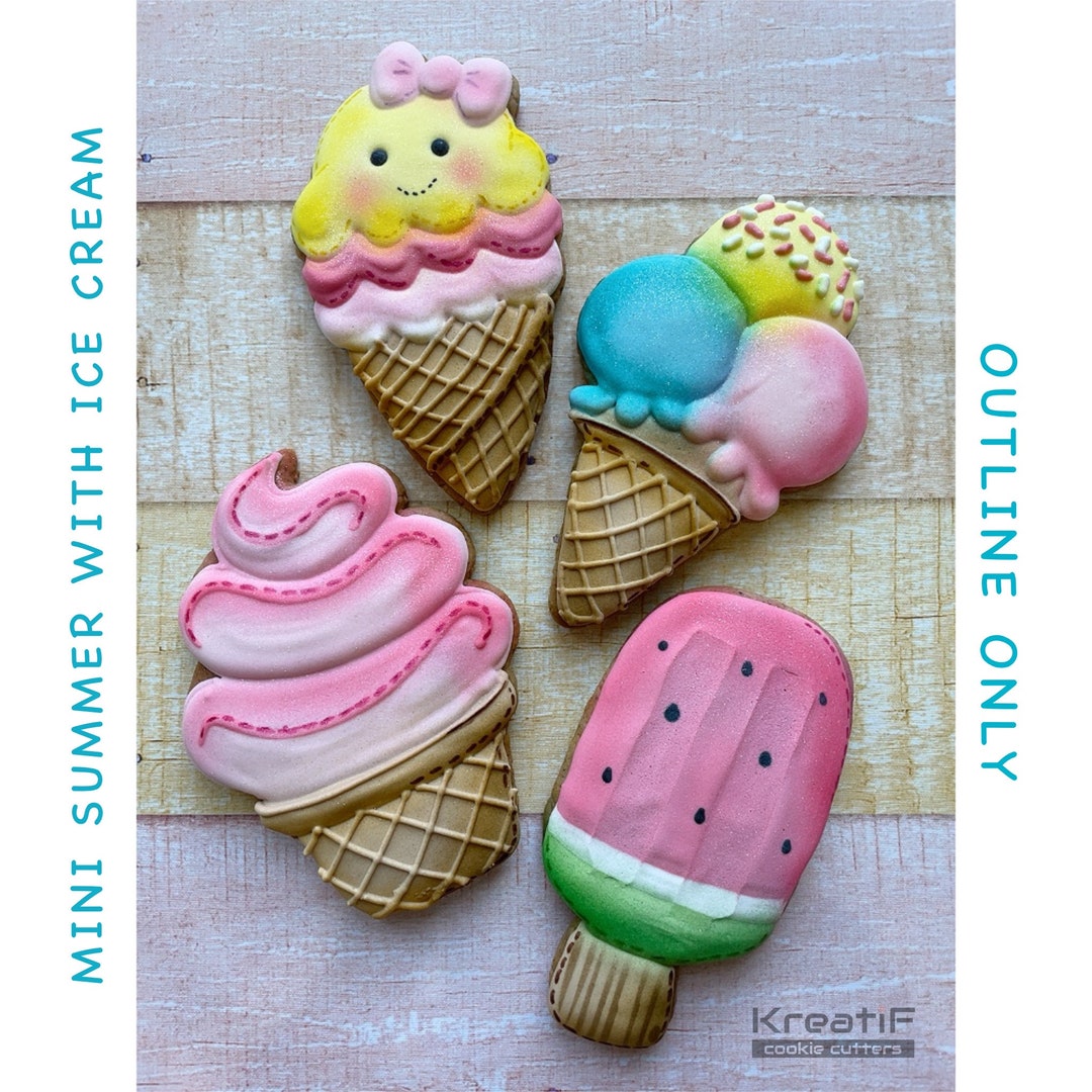 MINI SET Summer With Ice Cream Cookie Cutter 1153 - Etsy