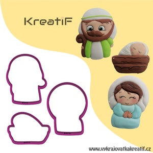 Nativity Scene Mary, Joseph, Baby Jesus, Cookie Cutter 2075 - Etsy