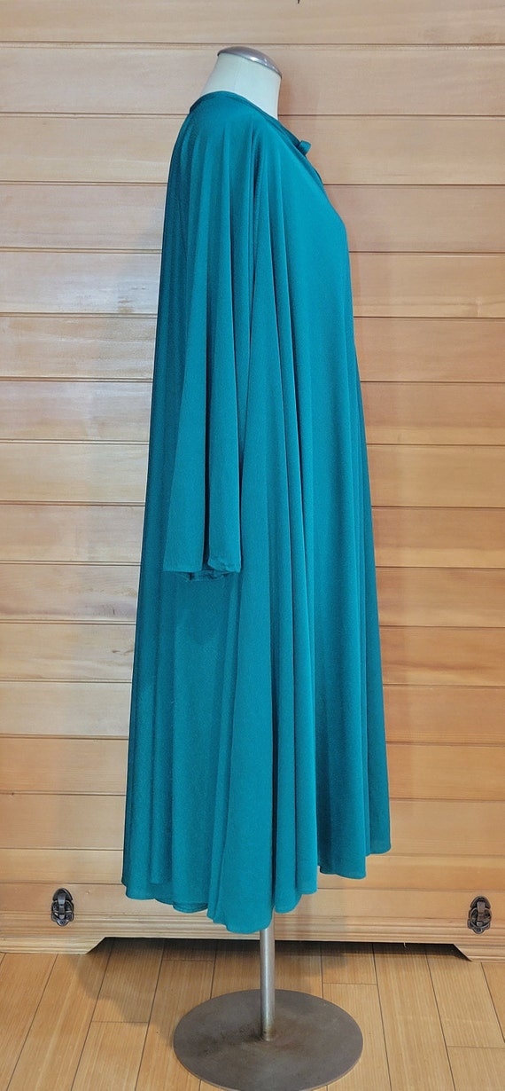 Vintage 1960s Edith Flagg Emerald Green Muumuu Lounge… - Gem