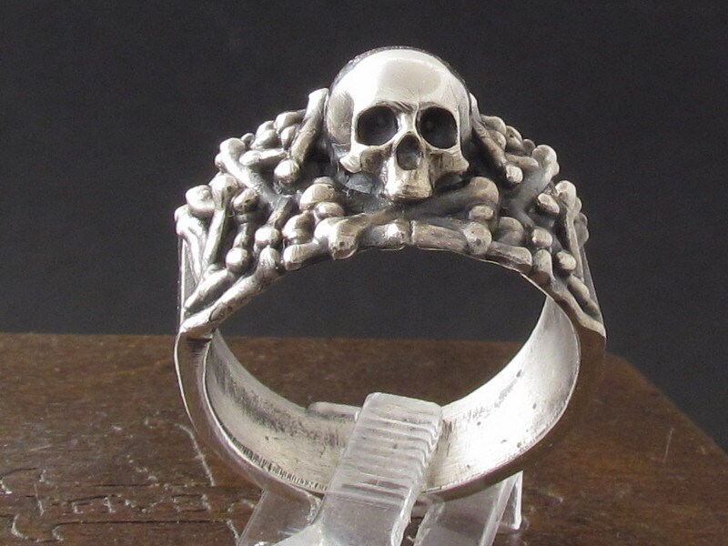 Mysacrum SKULL RING BONE | Etsy