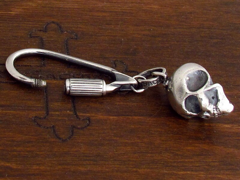 MySacrum SKULL KEYCHAIN SILVER 925 | Etsy