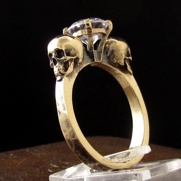 Skull Ring Gold - Etsy