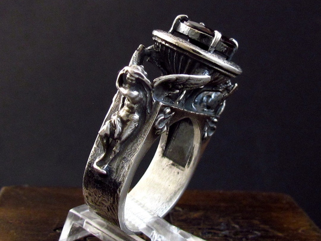 Mysacrum ANGELS RING Garnet-silver 925 - Etsy