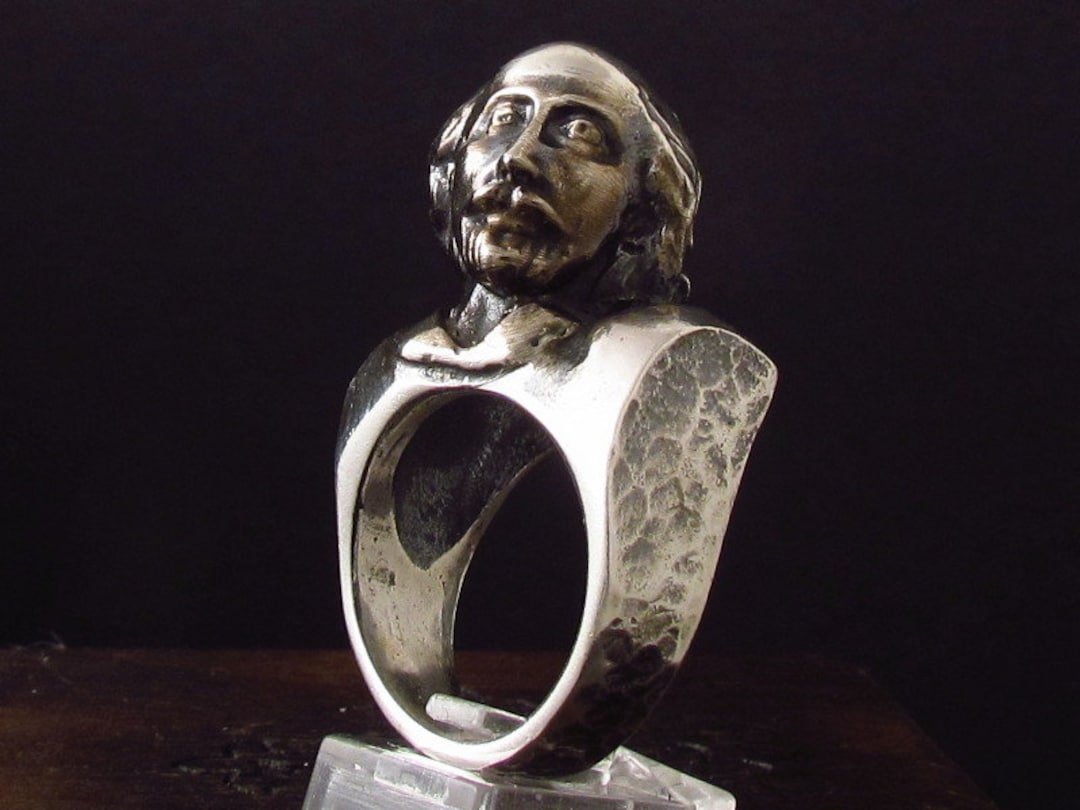 Mysacrum Shakespeare-silver Ring - Etsy