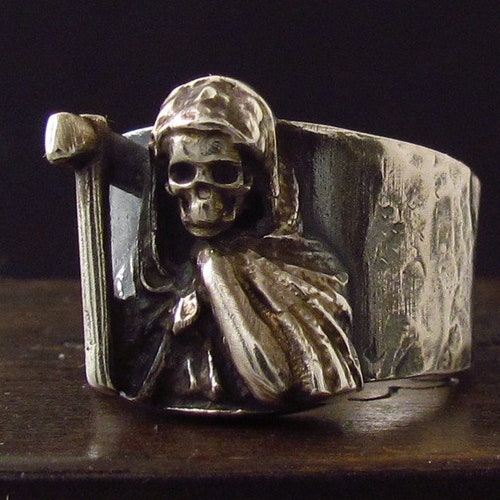 Grim Reaper Ringpale Horse of Death Ring Silver Grim Reaper - Etsy