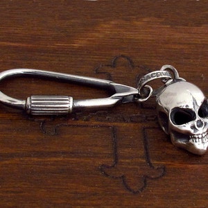 Mysacrum SKULL KEYCHAIN SILVER 925 - Etsy