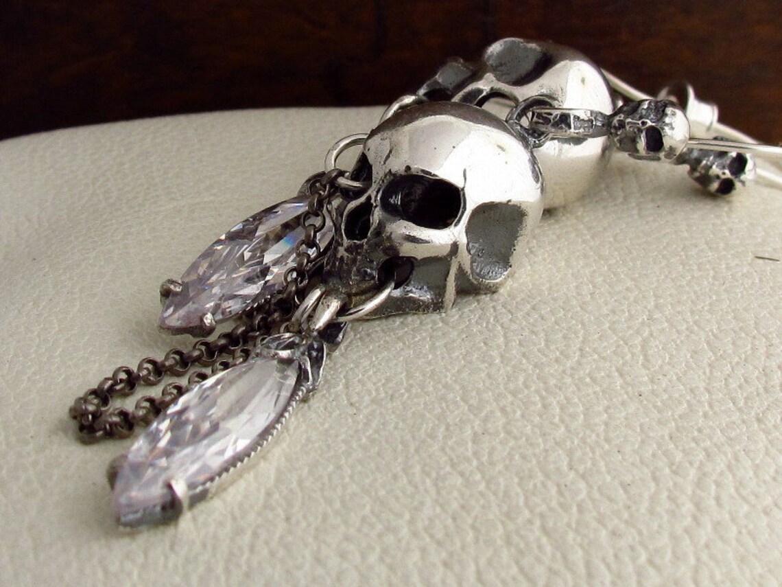 Mysacrum SKULL SLAVE EARRINGS | Etsy