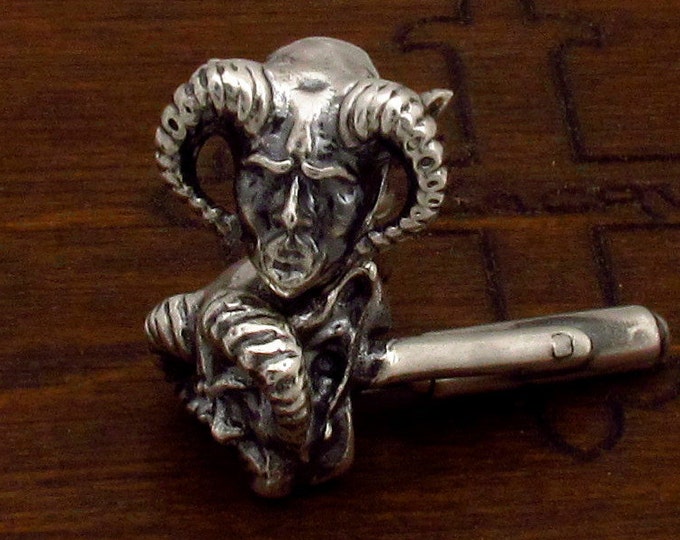 ANIMATED Devil Cufflinks Jointed MOUTH Mechanical RED Demon Satan ...