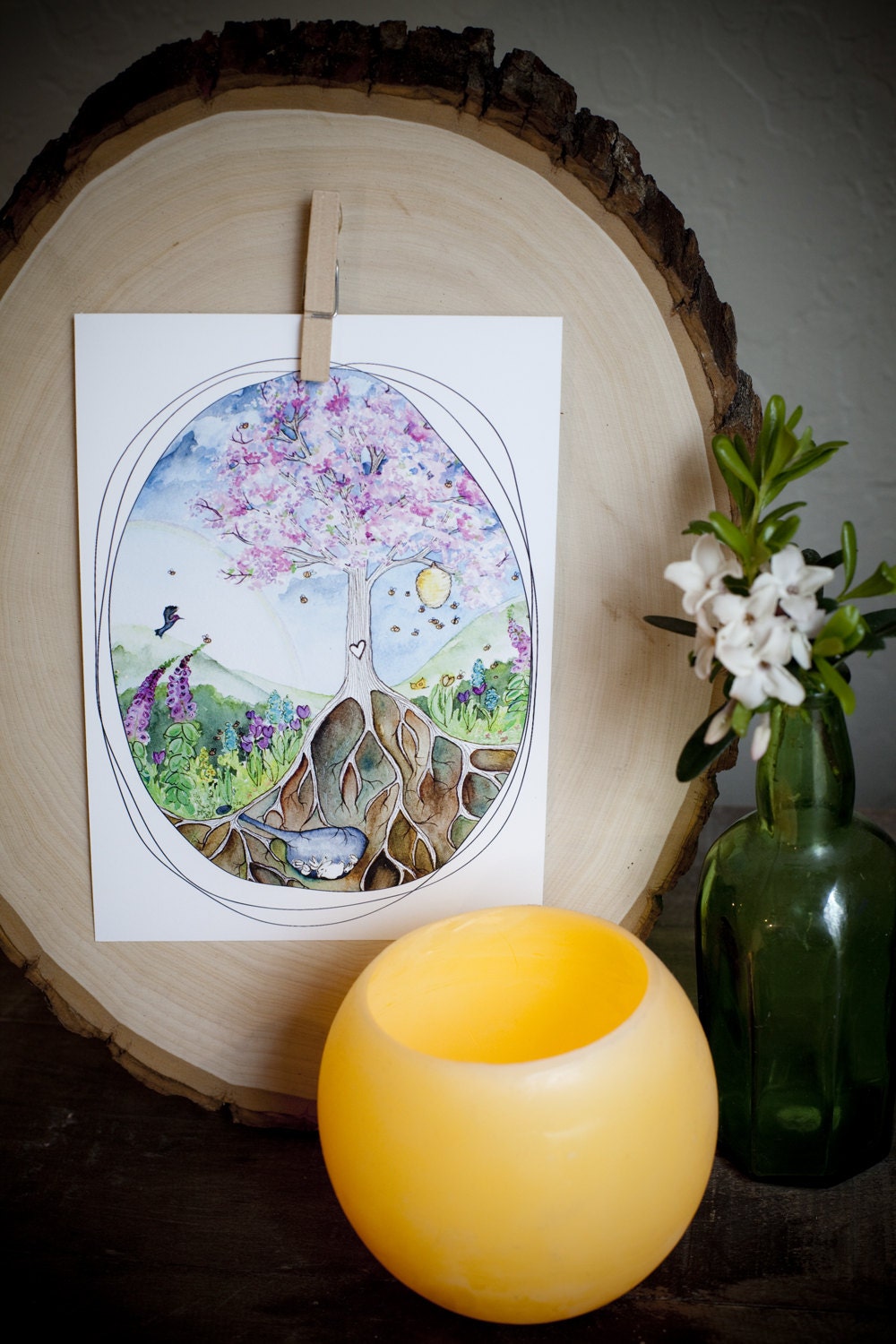 SPRING Loving Roots Watercolor Print - Etsy