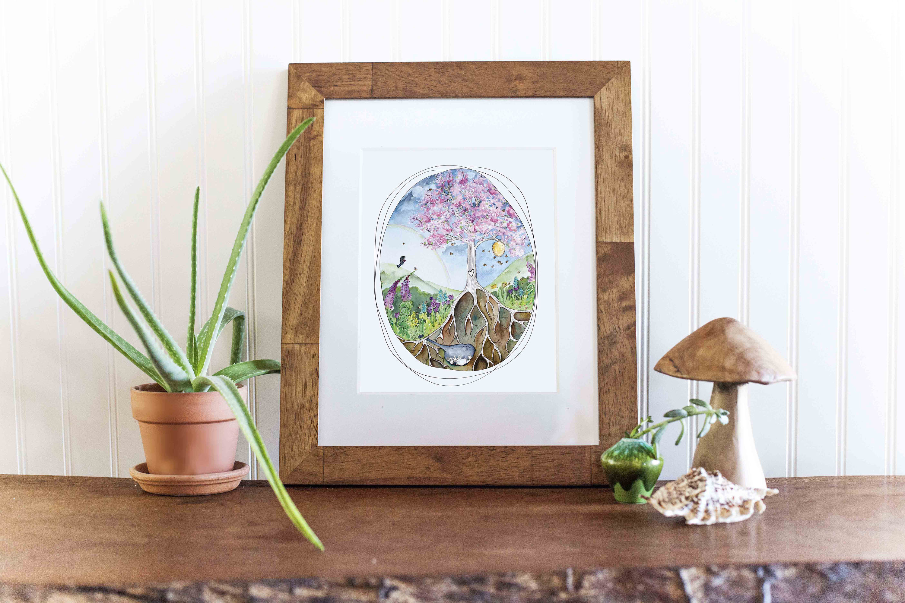 SPRING Loving Roots Watercolor Print - Etsy