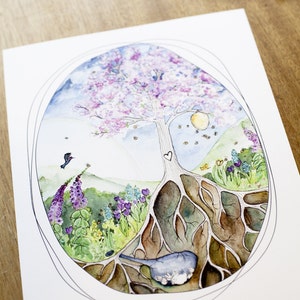 SPRING Loving Roots Watercolor Print - Etsy