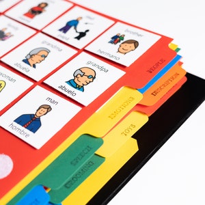 My Communicaid 1 Communication Book 215 Cards Bilingual English Spanish ...