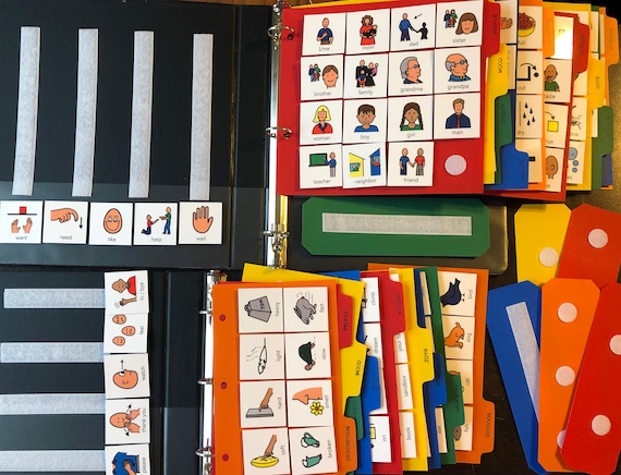 2 Communication Books & 200 Cardsasl Photos Symbols - Etsy